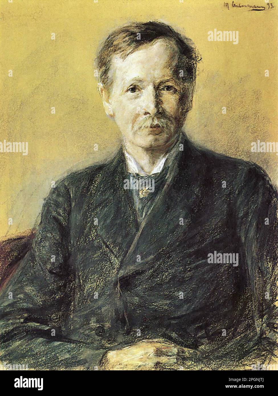 Liebermann Max - Portrait of Hans Grisebach - German School - 19th ...