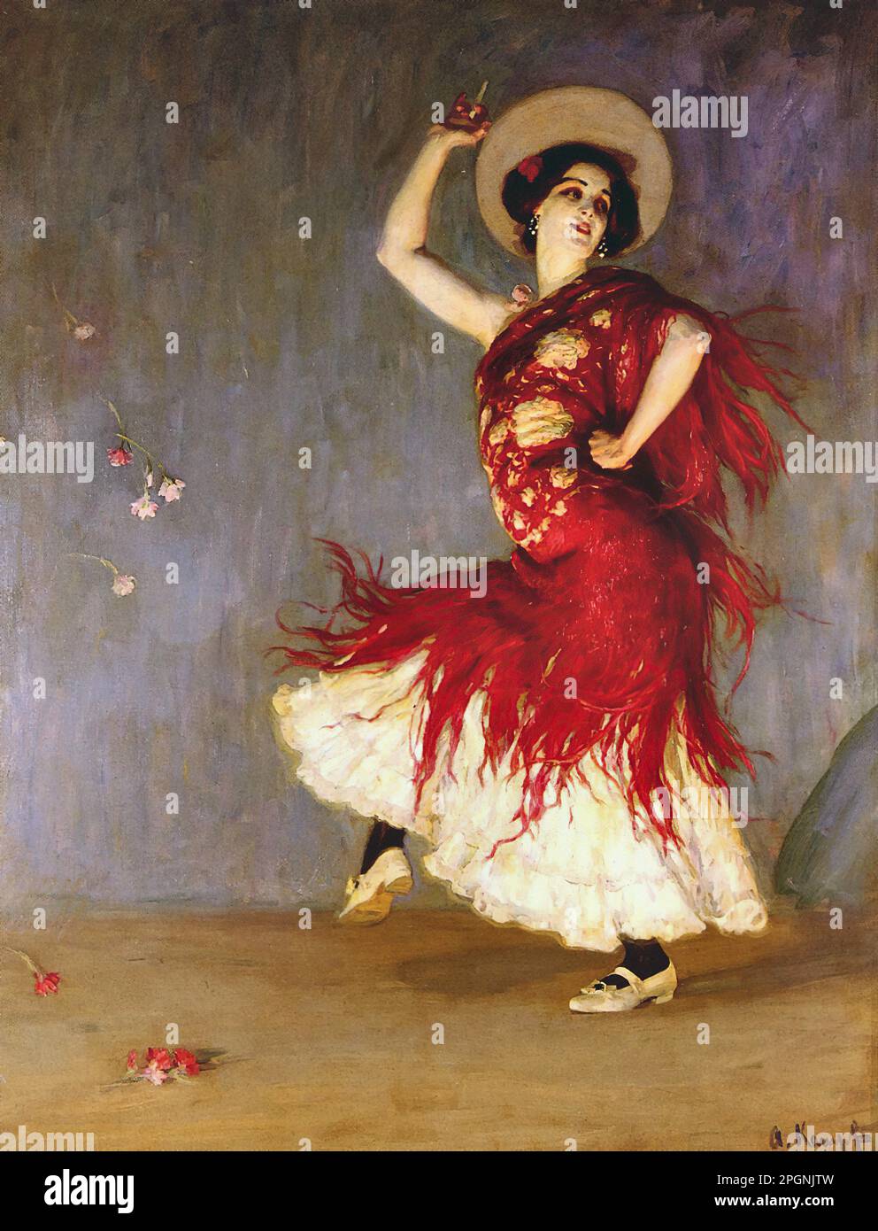 Kampf Arthur - a Flamenco Dancer - German School - 19th Century - Kampf ...