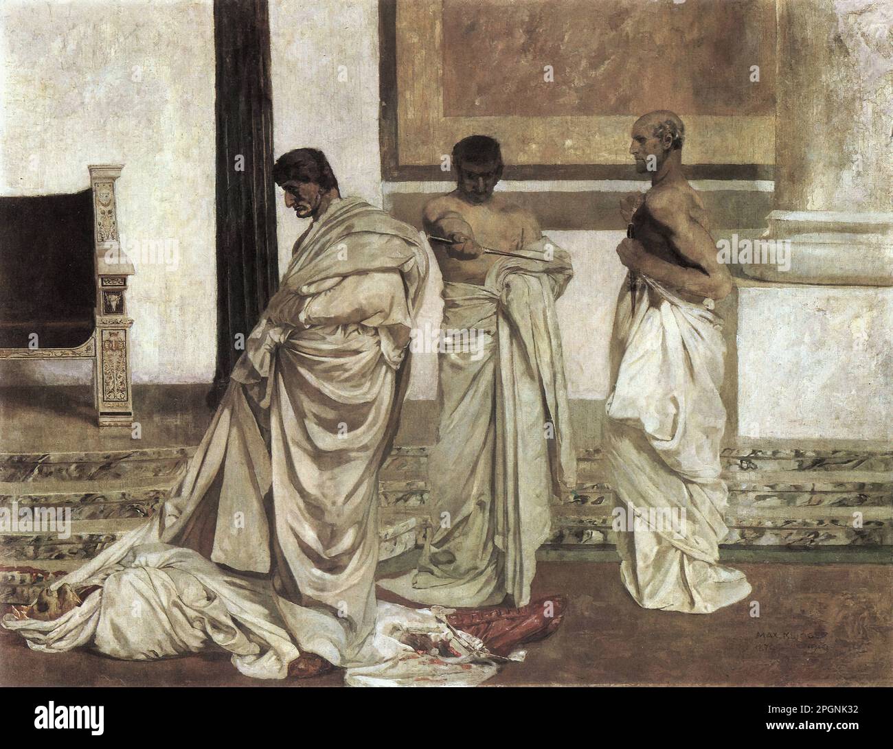 Klinger Max - Death of Caesar - German School - 19th and Early 20th ...