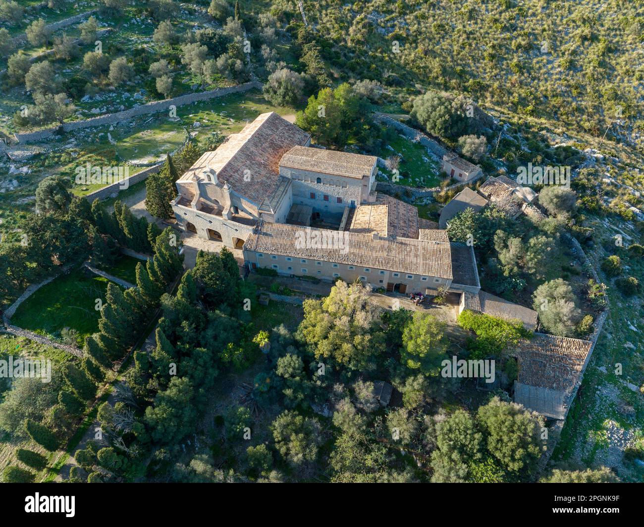 Aerial view ermita de betlem monastery hi-res stock photography and ...