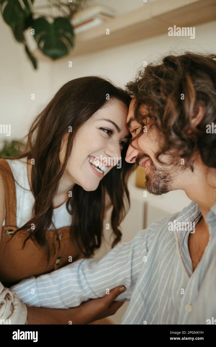 Two men foreheads touching hi-res stock photography and images - Alamy
