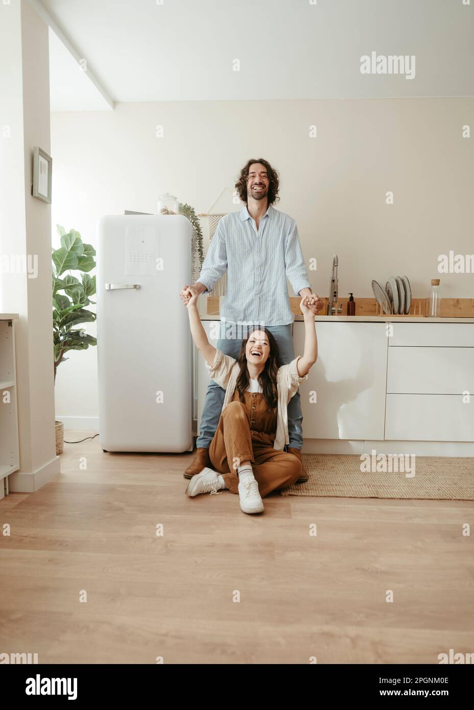 Couple having fun at home hi-res stock photography and images - Alamy