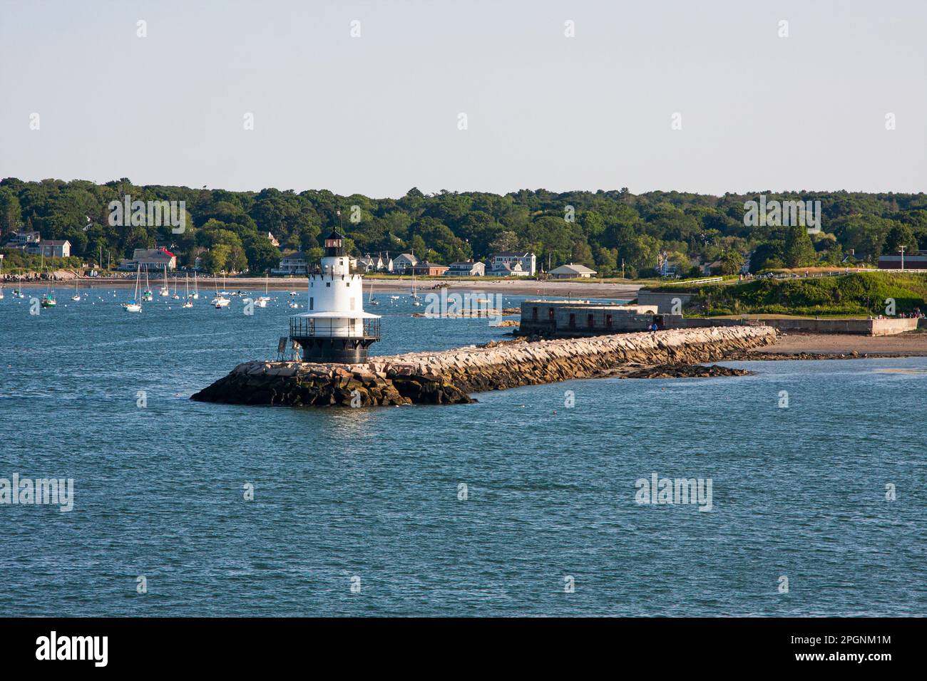 Portland, Maine, Spring Point Ledge Lighthouse Stock Photo - Alamy