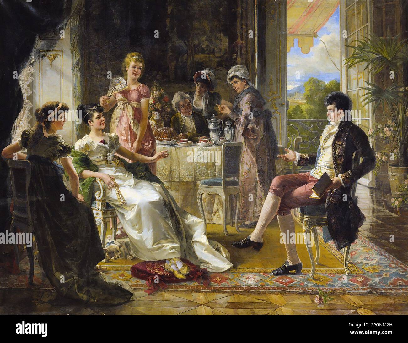 Herpfer Carl - Repartee on a Summer Afternoon - German School - 19th ...