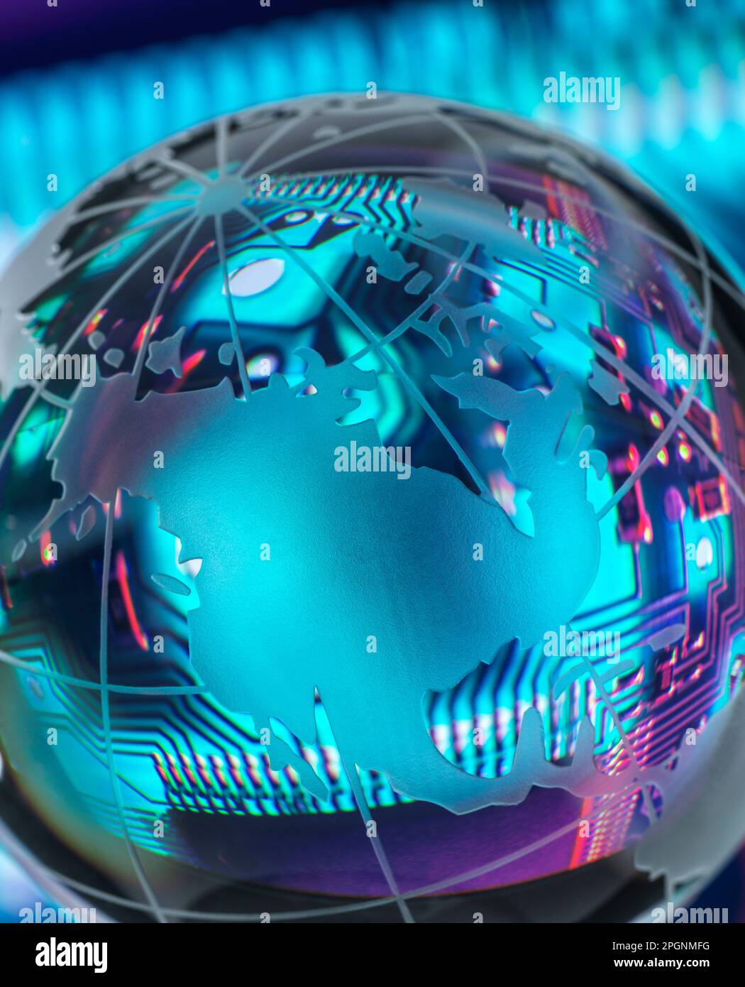 Globe processing hi-res stock photography and images - Alamy