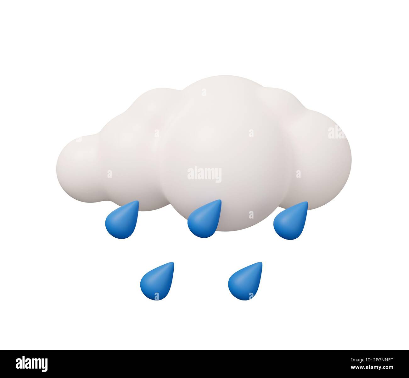 rain cloud 3d weather. isolated minimal 3d render illustration in ...