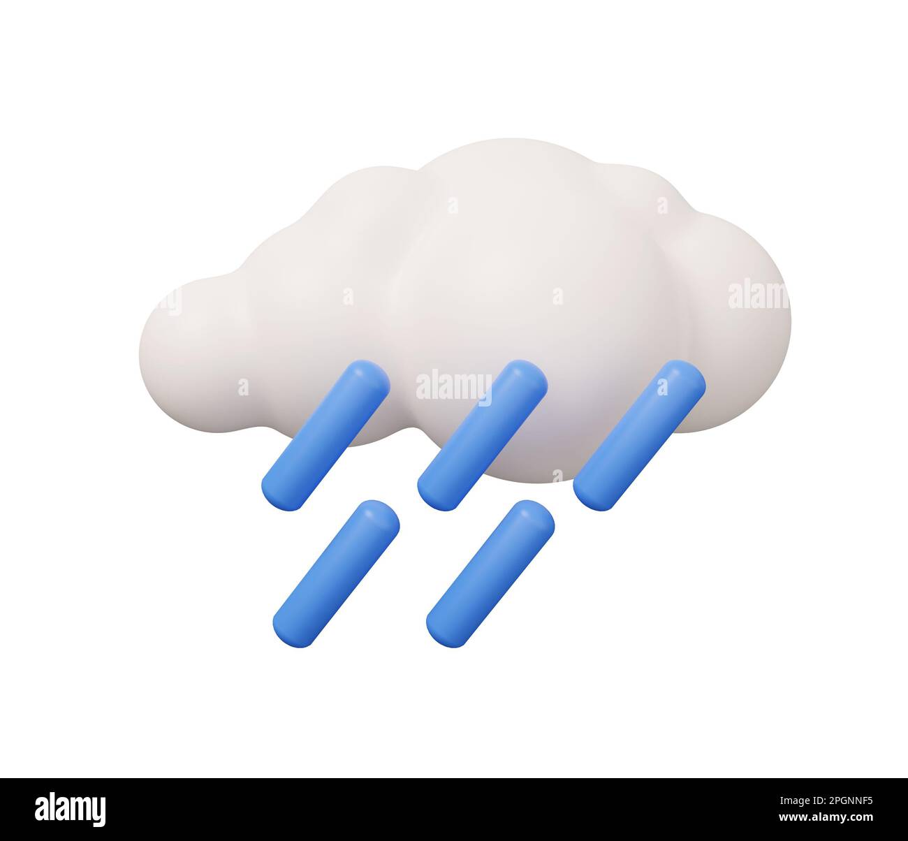 rain cloud 3d weather. isolated minimal 3d render illustration in ...
