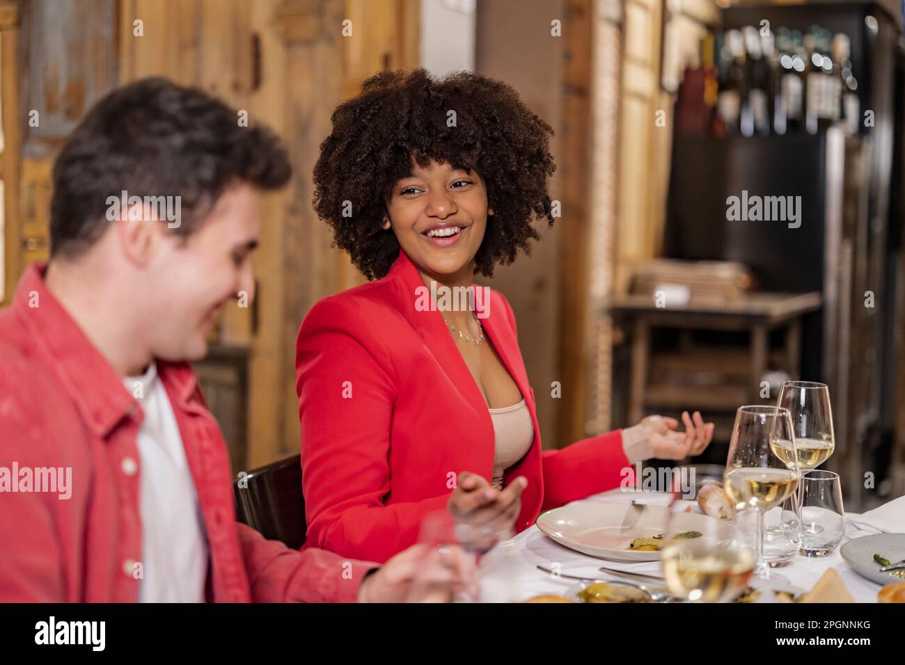 Enjoying their dinner party hi-res stock photography and images - Alamy