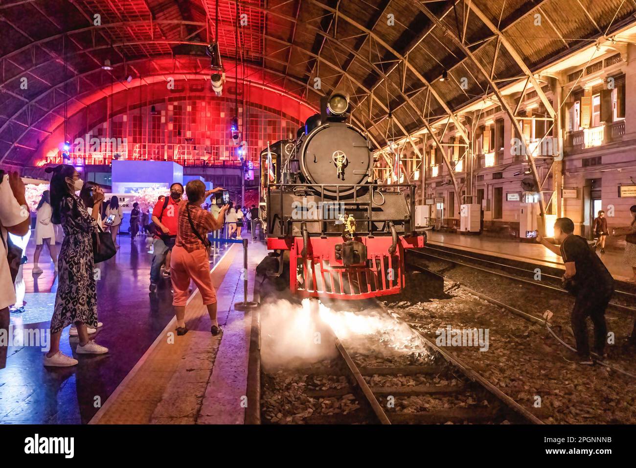 The steam trains from†Japan are on display at Hua Lampong Bangkok ...