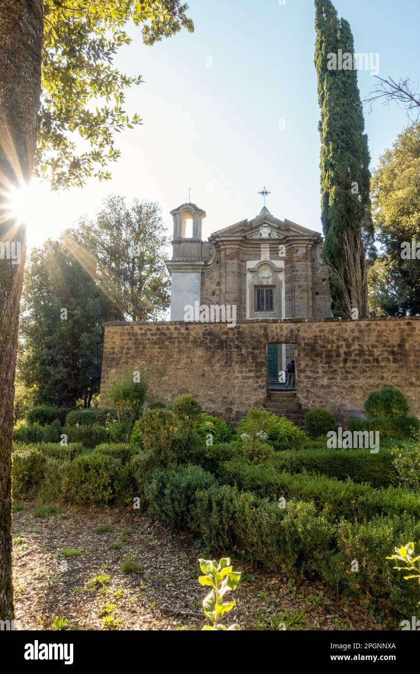 Entrance chiesa di santa maria del monte church hi-res stock ...
