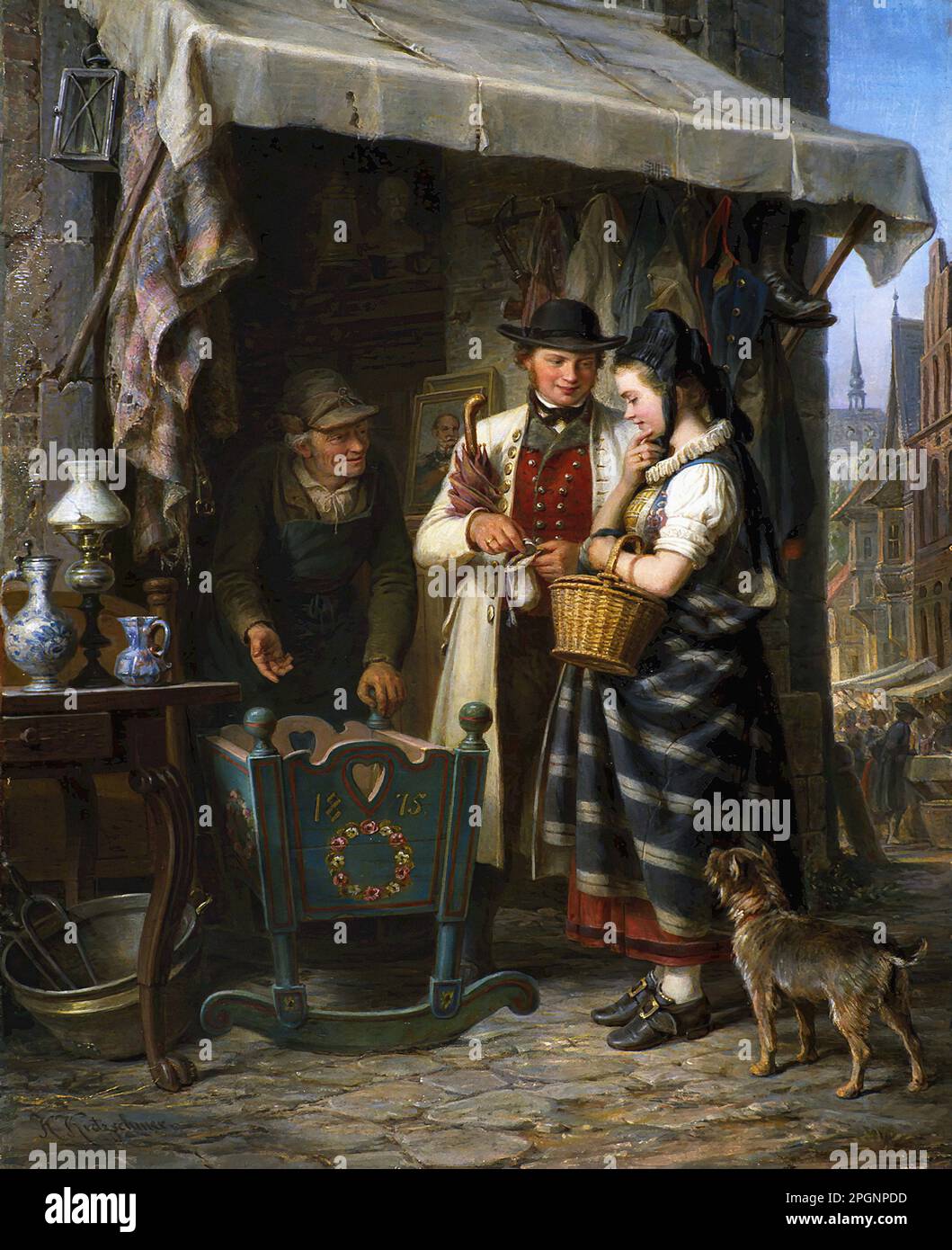 Kretzschmer Johann Hermann - The children's cradle - German School ...