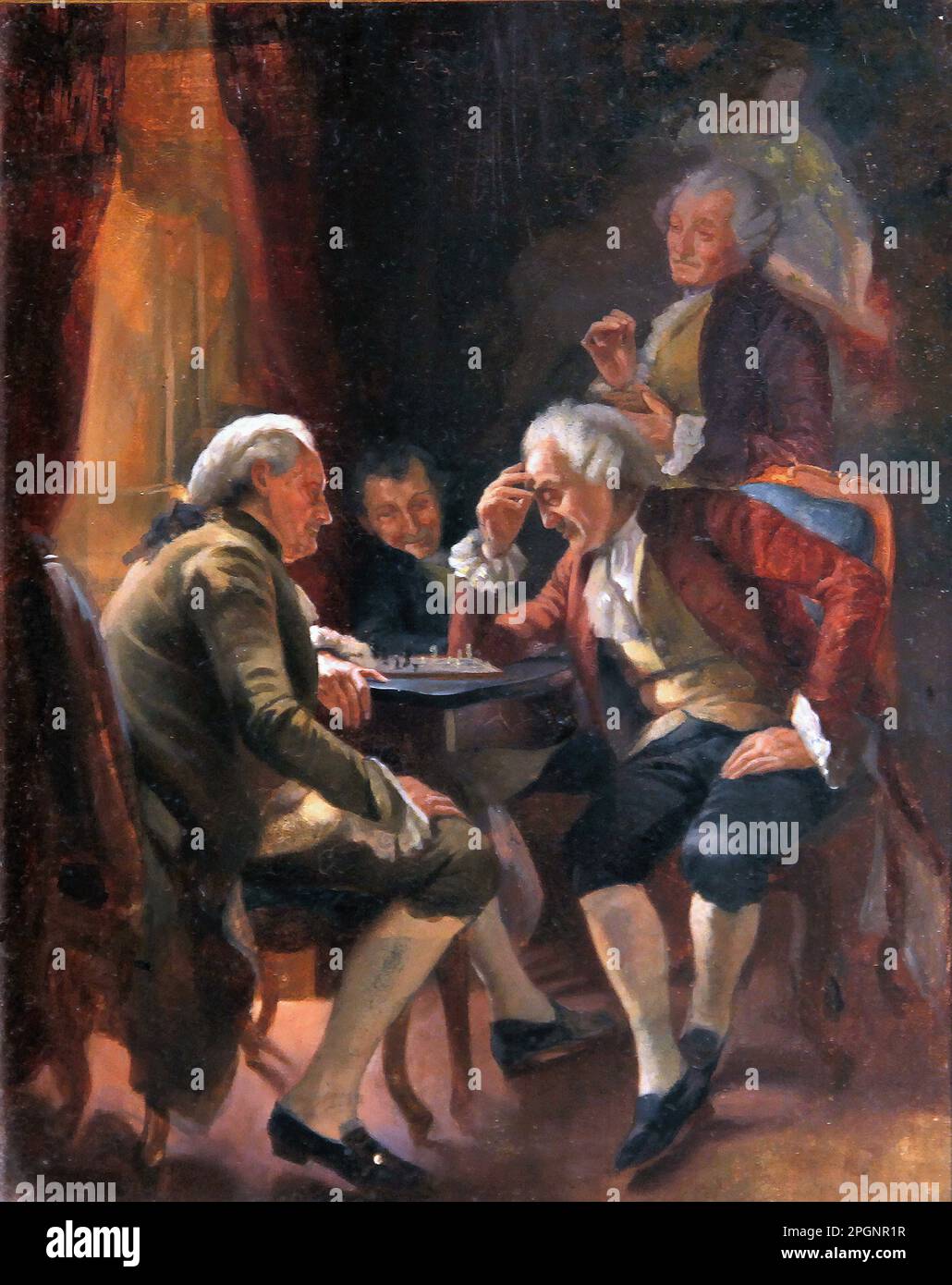 Knoop August Hermann - the Chess Players - German School - 19th Century ...