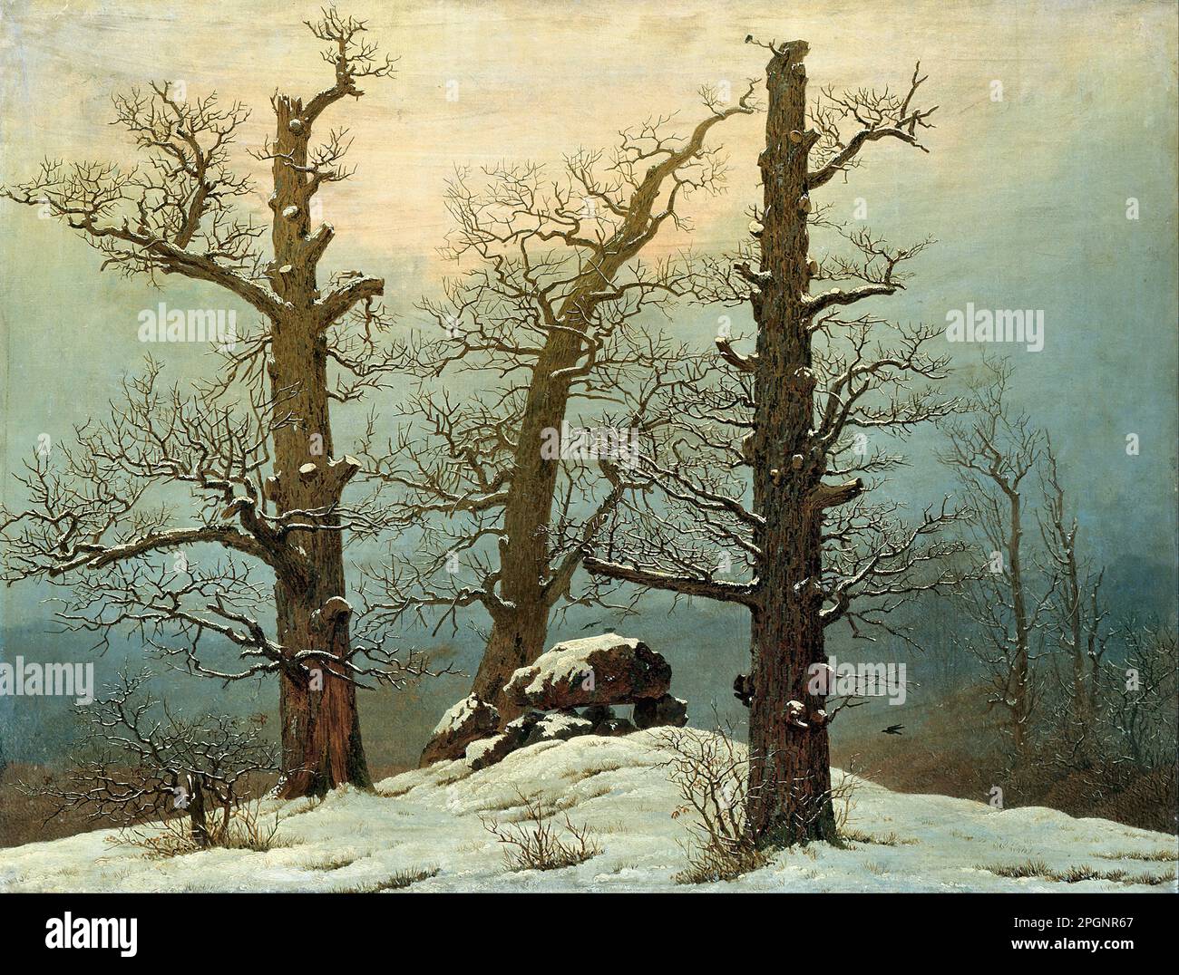 Friedrich Caspar David - Dolmen in the Snow - German School - 19th and ...