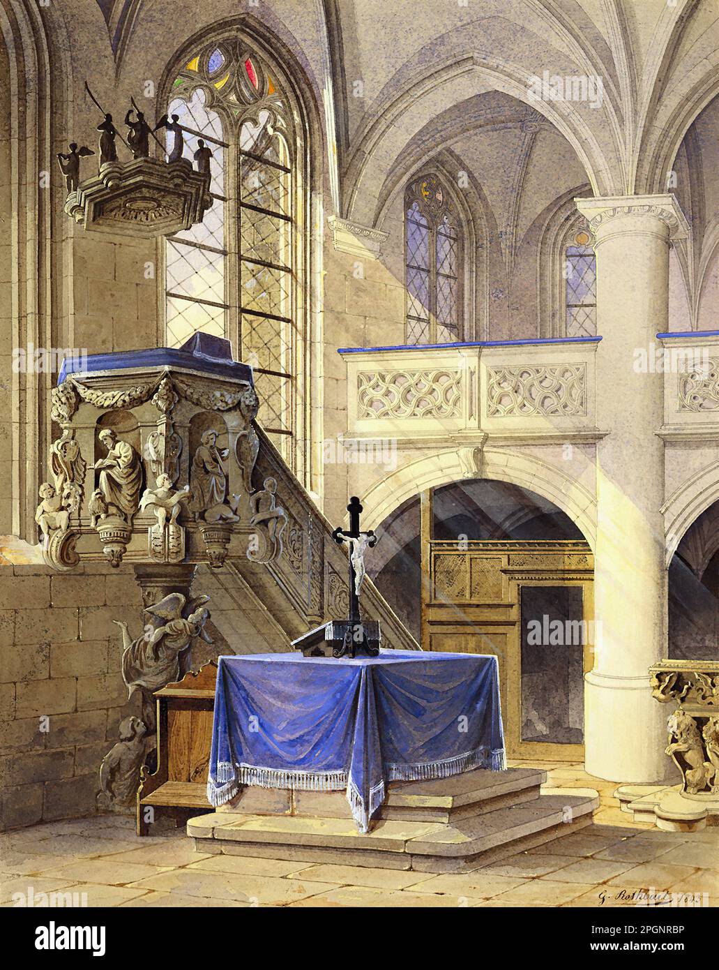 Rothbart Georg Konrad - Callenberg Castle - the Chapel - German School ...