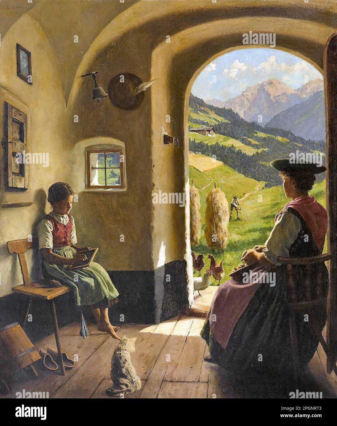 Rau Emil - Summer Day - German School - 19th Century - Rau Emil ...