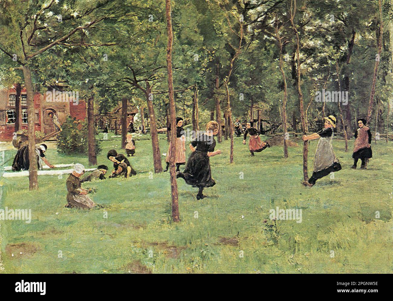 Liebermann Max - Children playing - German School - 19th and Early 20th ...