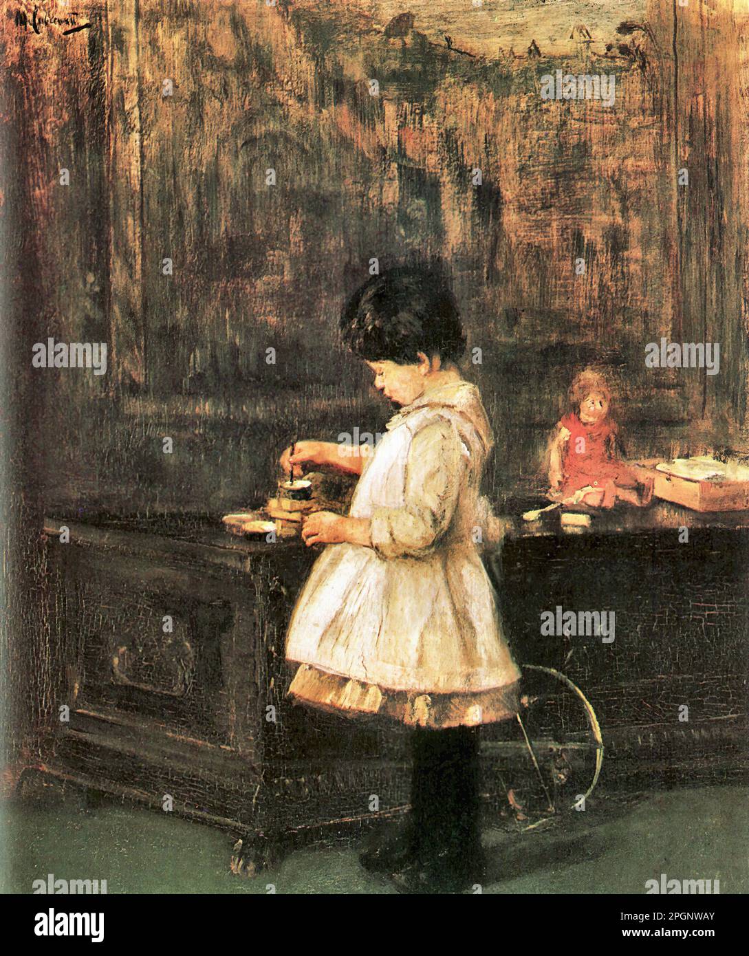 Liebermann Max - Child at the chest - German School - 19th Century ...