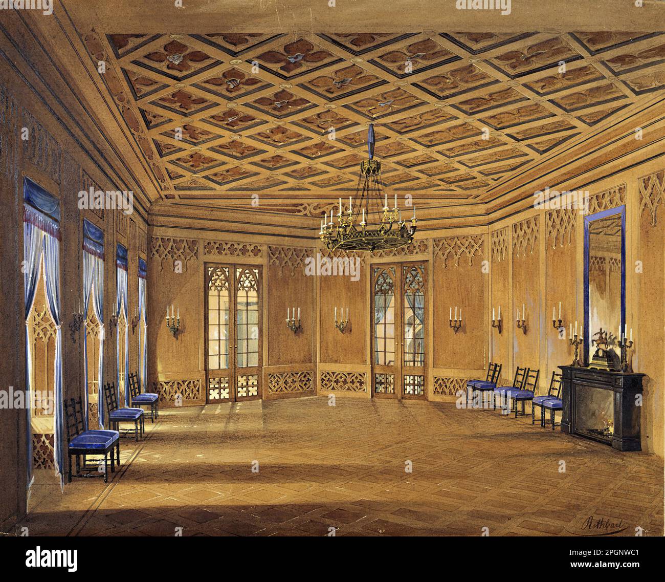 Rothbart Georg Konrad - Callenberg Castle - Dining Hall - German School ...