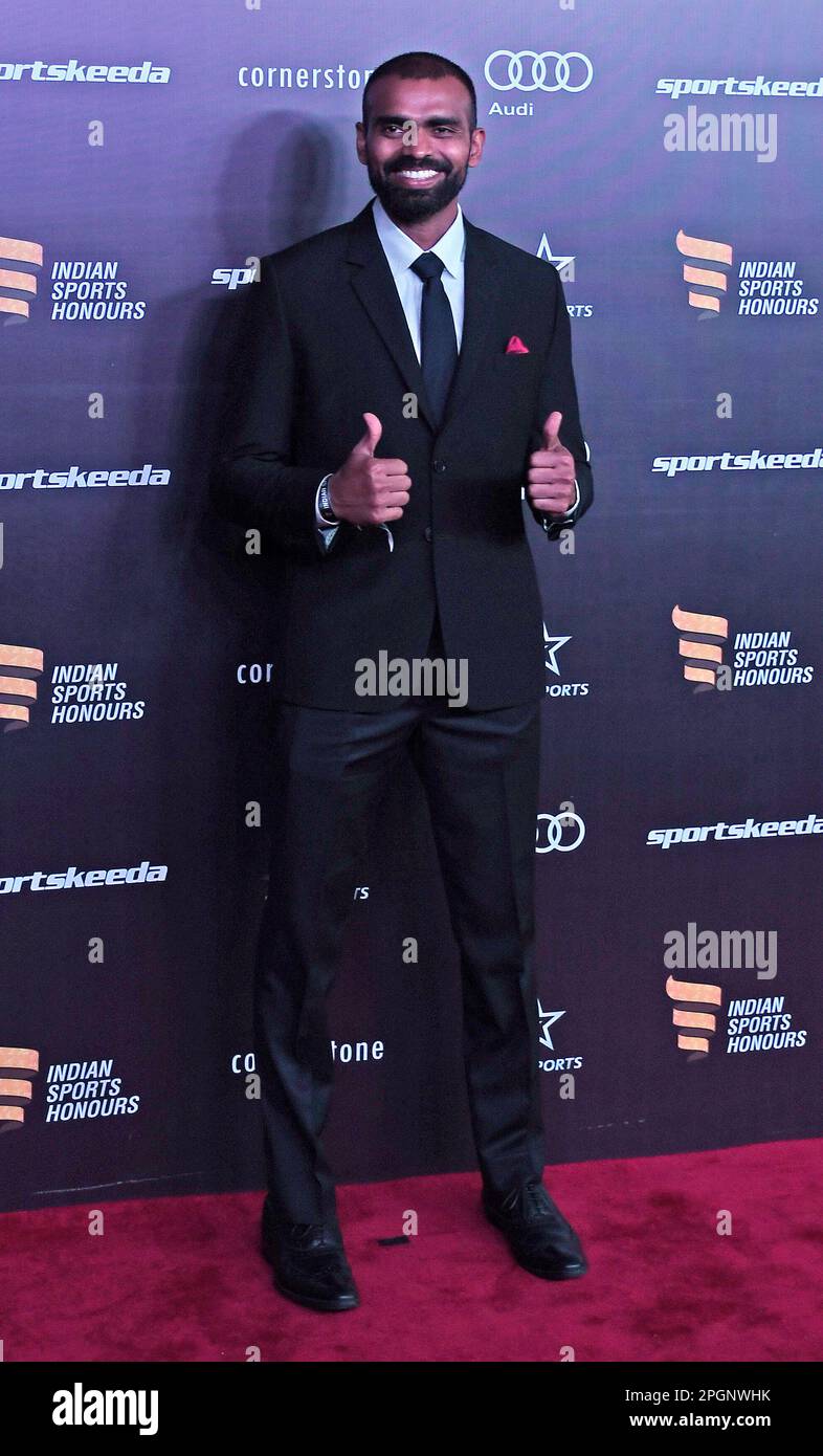 Mumbai, India. 23rd Mar, 2023. Indian hockey player PR Sreejesh ...