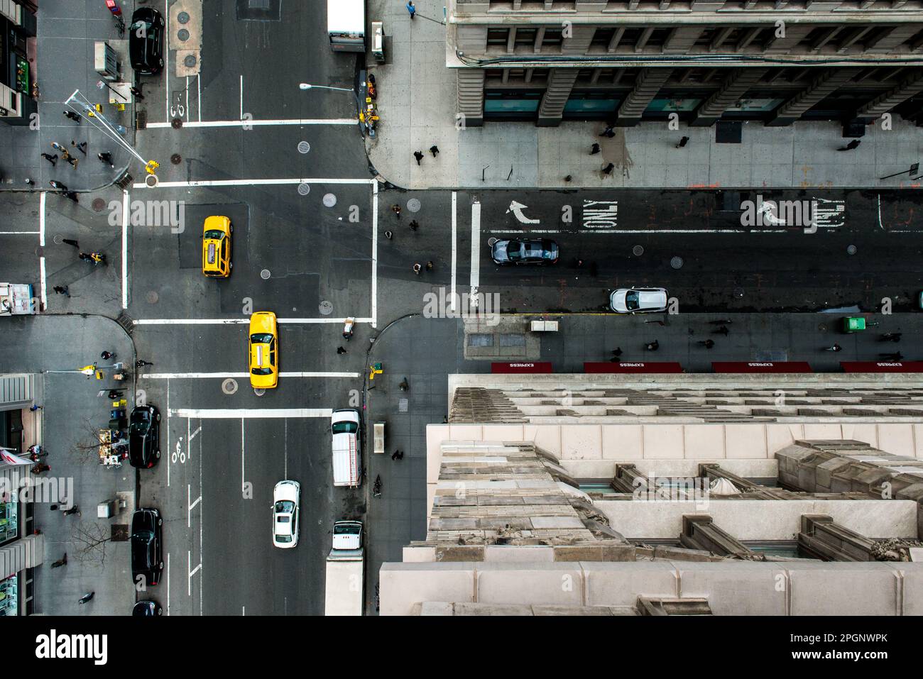 New York City streets from high above Stock Photo - Alamy