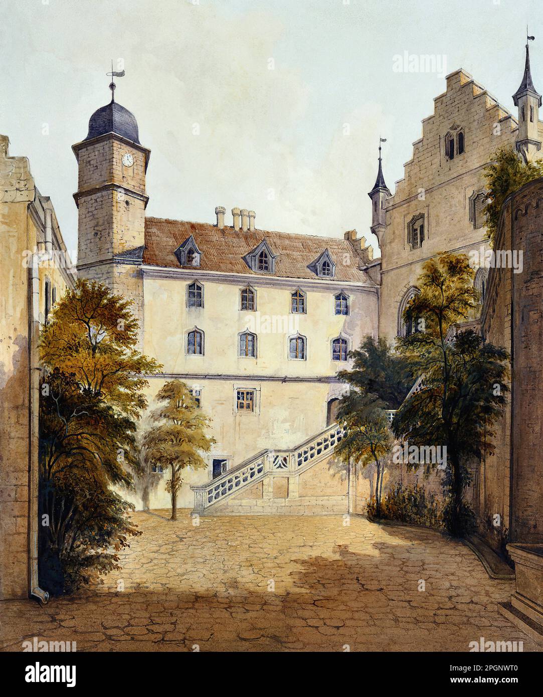 Rothbart Georg Konrad - Callenberg Castle - the Inner Courtyard ...