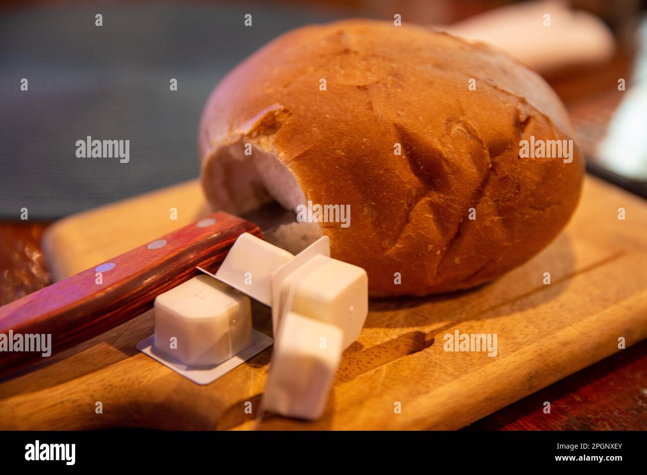 Complimentary Loaf of Bread given at the bar Stock Photo - Alamy