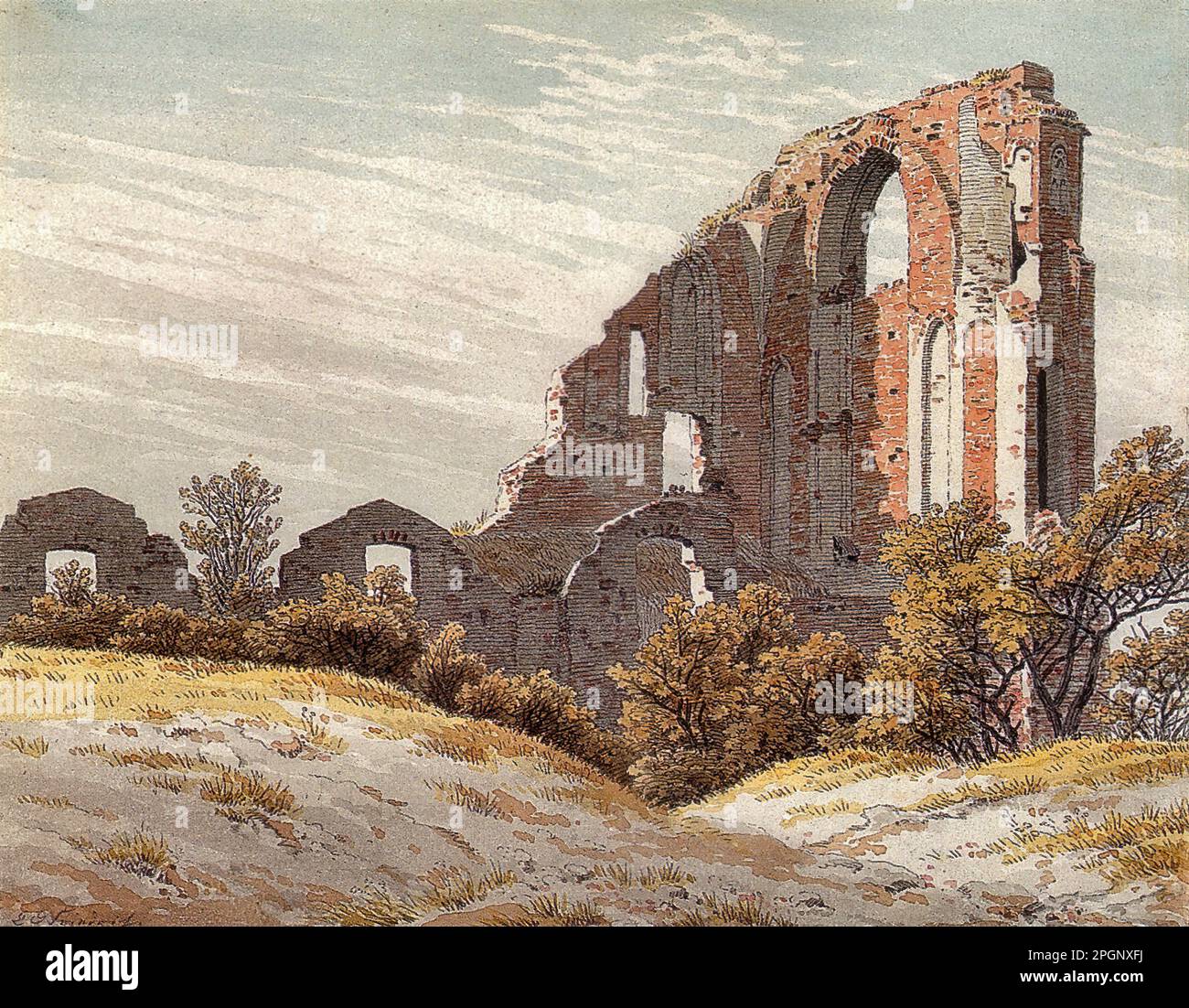 Friedrich Caspar David - The Ruins Of The Eldena Monastery 2 - German ...