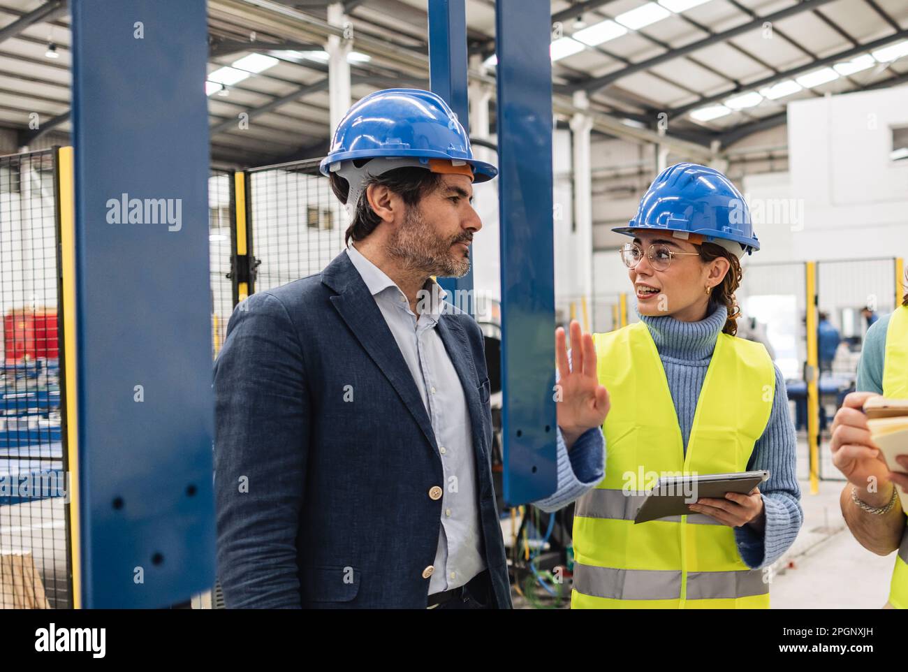 Female engineers having discussion hi-res stock photography and images ...