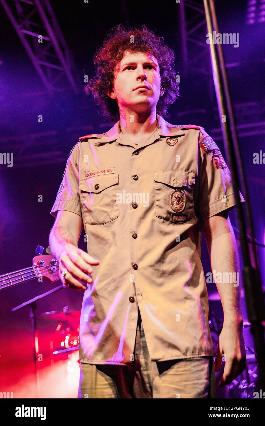 Segrate Italy. 23 March 2023. The English post-punk band SHAME performs ...