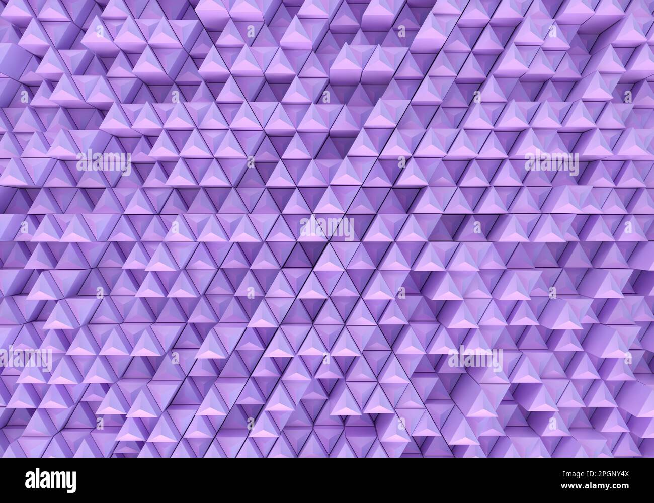 Three dimensional render of rows of triangle shaped columns Stock Photo ...