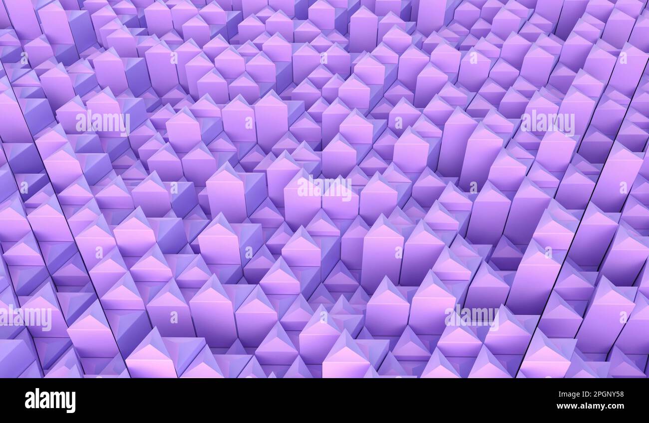 Three dimensional render of rows of triangle shaped columns Stock Photo ...