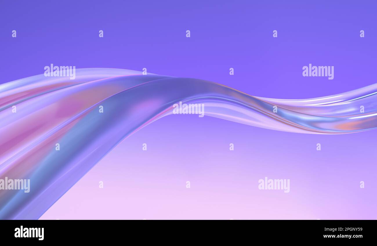 Three dimensional render of wavy prism Stock Photo - Alamy
