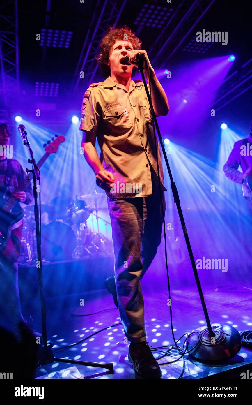 Segrate Italy. 23 March 2023. The English post-punk band SHAME performs ...