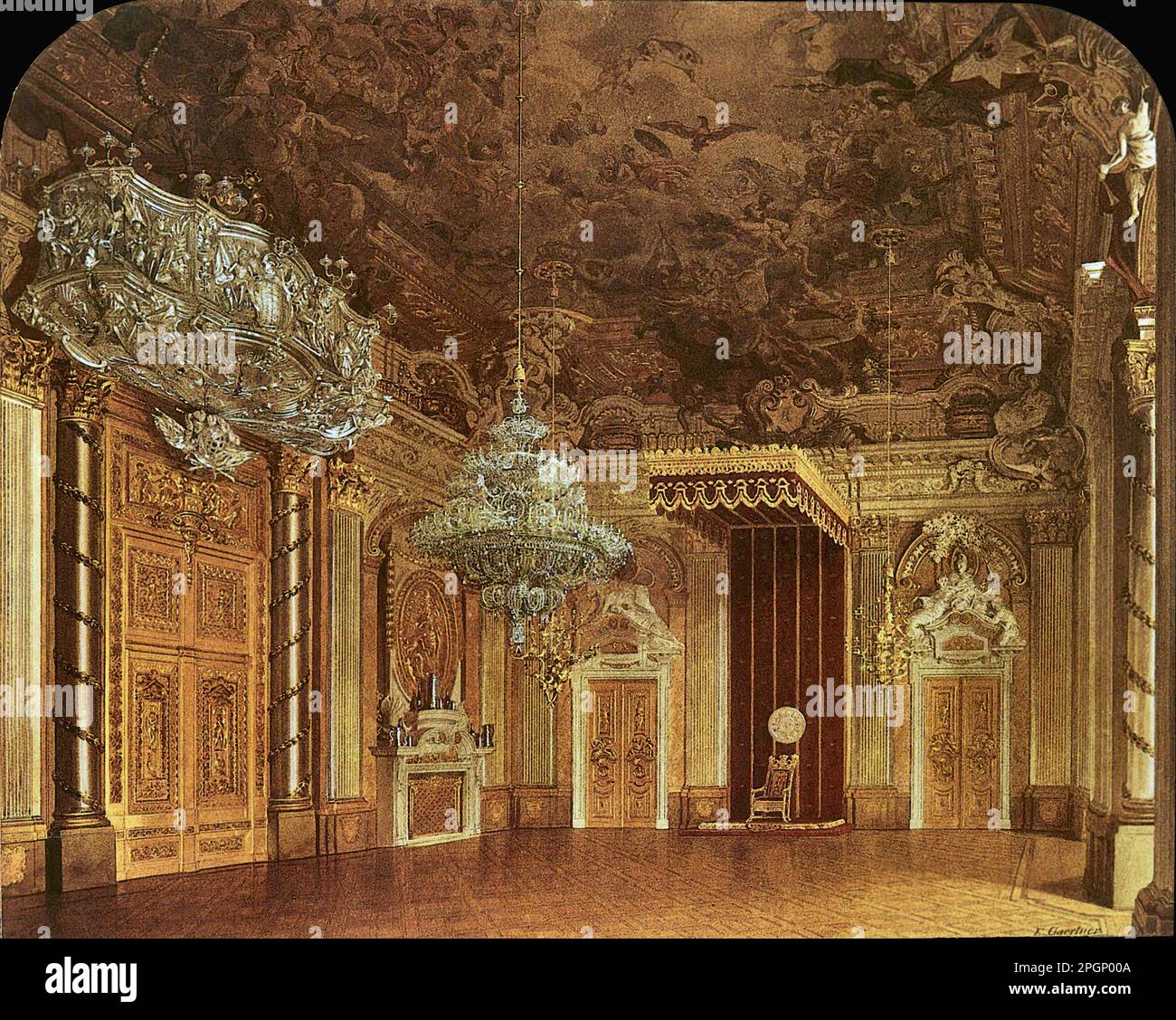Gaertner Eduard - Knight's Hall in the Royal Palace (Throne Hall ...