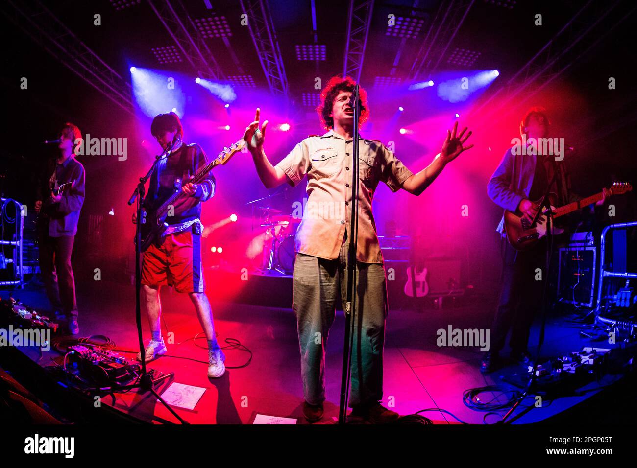 Segrate Italy. 23 March 2023. The English post-punk band SHAME performs ...