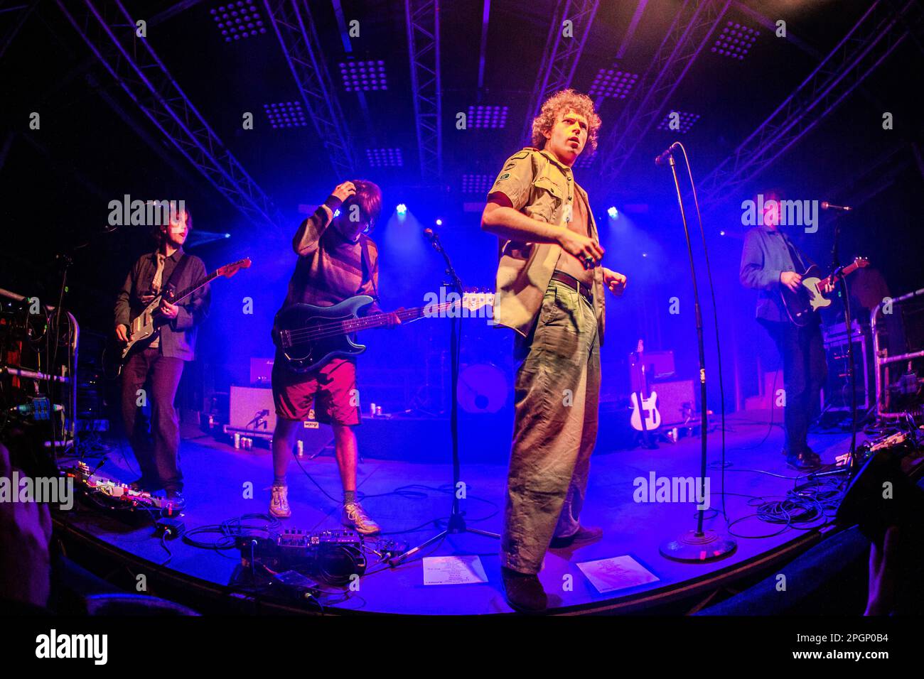 Segrate Italy. 23 March 2023. The English post-punk band SHAME performs ...