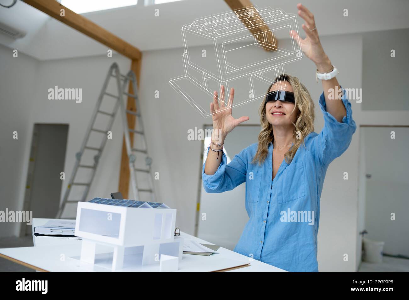 Virtual reality metaverse construction hi-res stock photography and ...