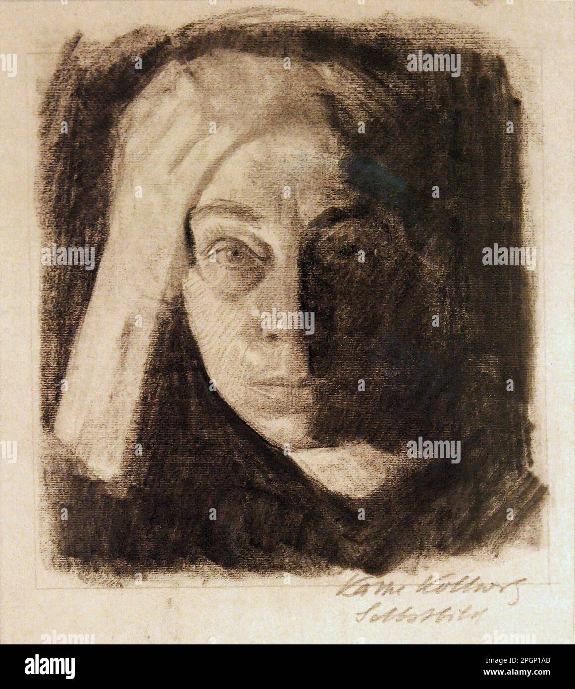 Kollwitz-Schmidt KÃ¤the - Self-Portrait En Face - German School - 19th ...