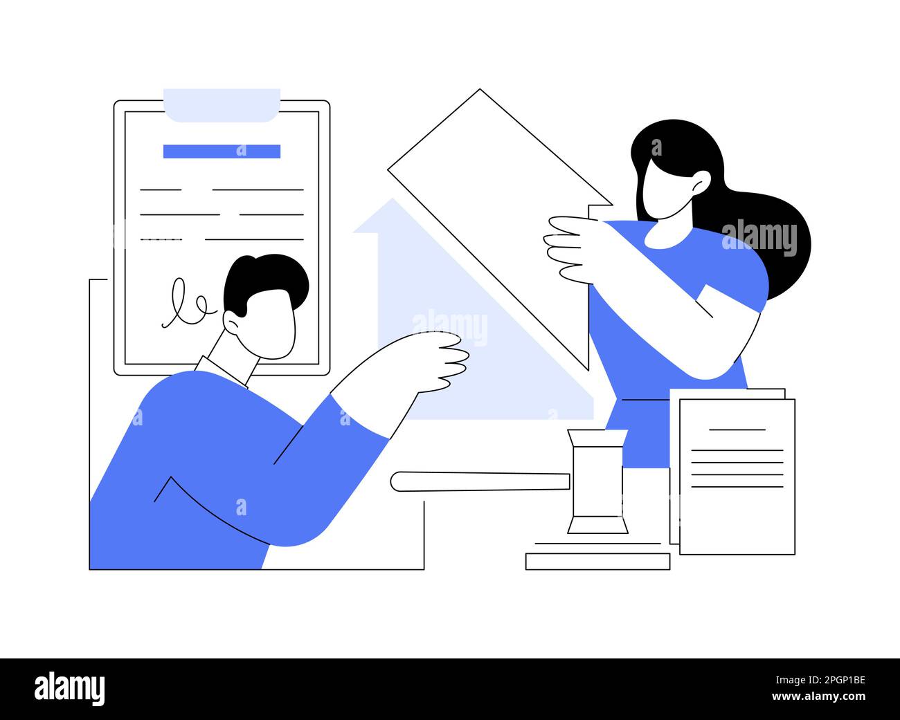 Division of assets abstract concept vector illustration Stock Vector ...