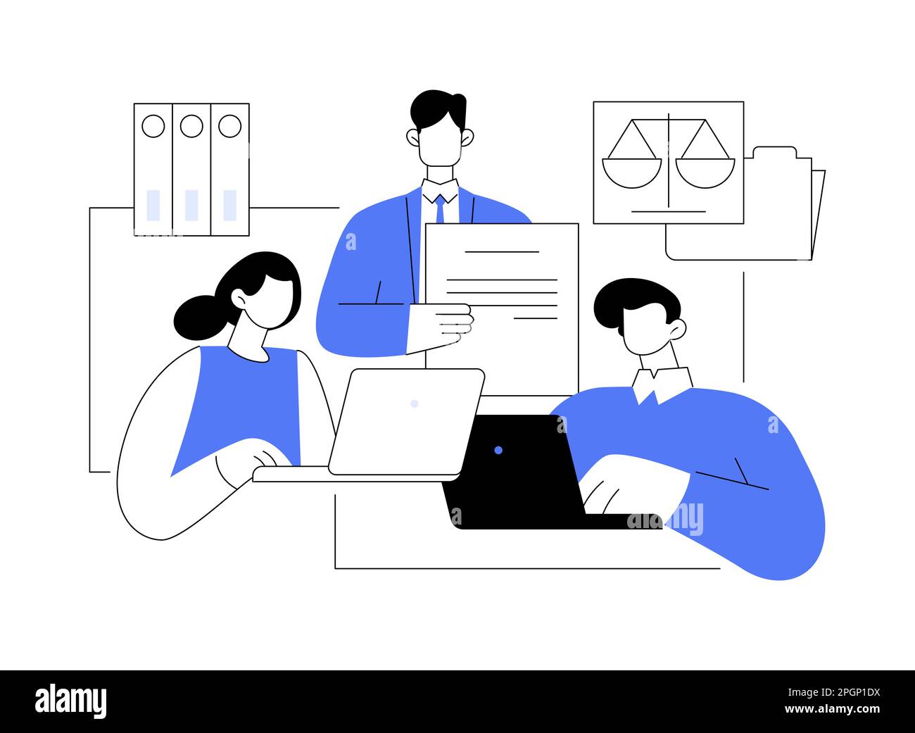 Facilitate business negotiations abstract concept vector illustration ... Facilitate business negotiations abstract concept vector illustration ...