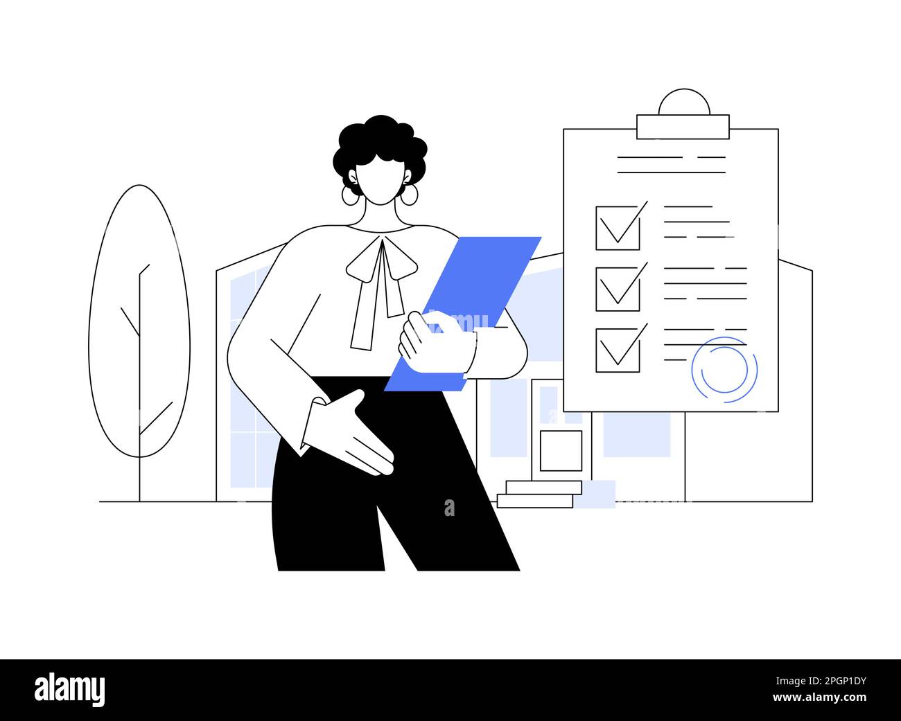 Tenant and landlord representation abstract concept vector illustration ...