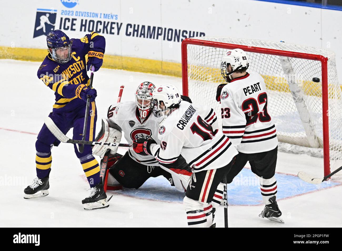 Fargo, ND, March 23, 2023. Minnesota State Mavericks forward Cade ...