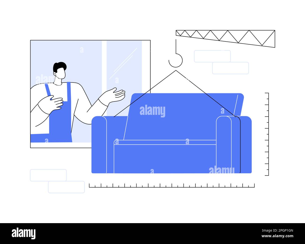 Large object moving abstract concept vector illustration Stock Vector ...