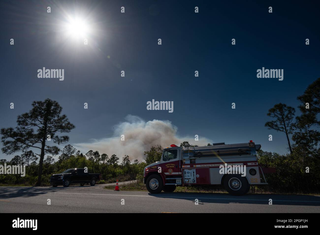 Jupiter, Florida, USA. 23rd Mar, 2023. Hungryland wildfire. Southern ...