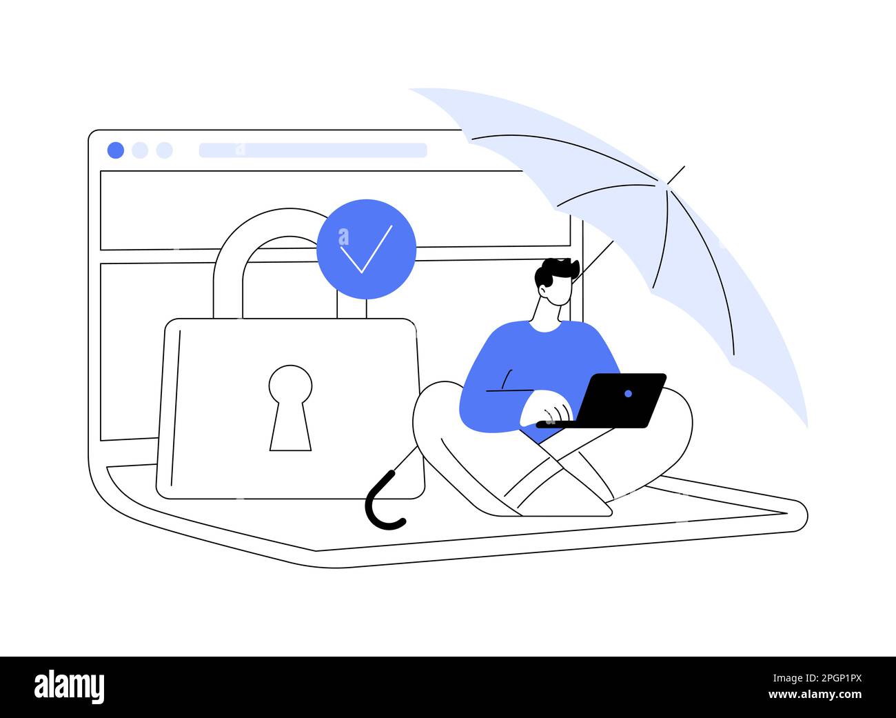 Cyber insurance abstract concept vector illustration Stock Vector Image ...
