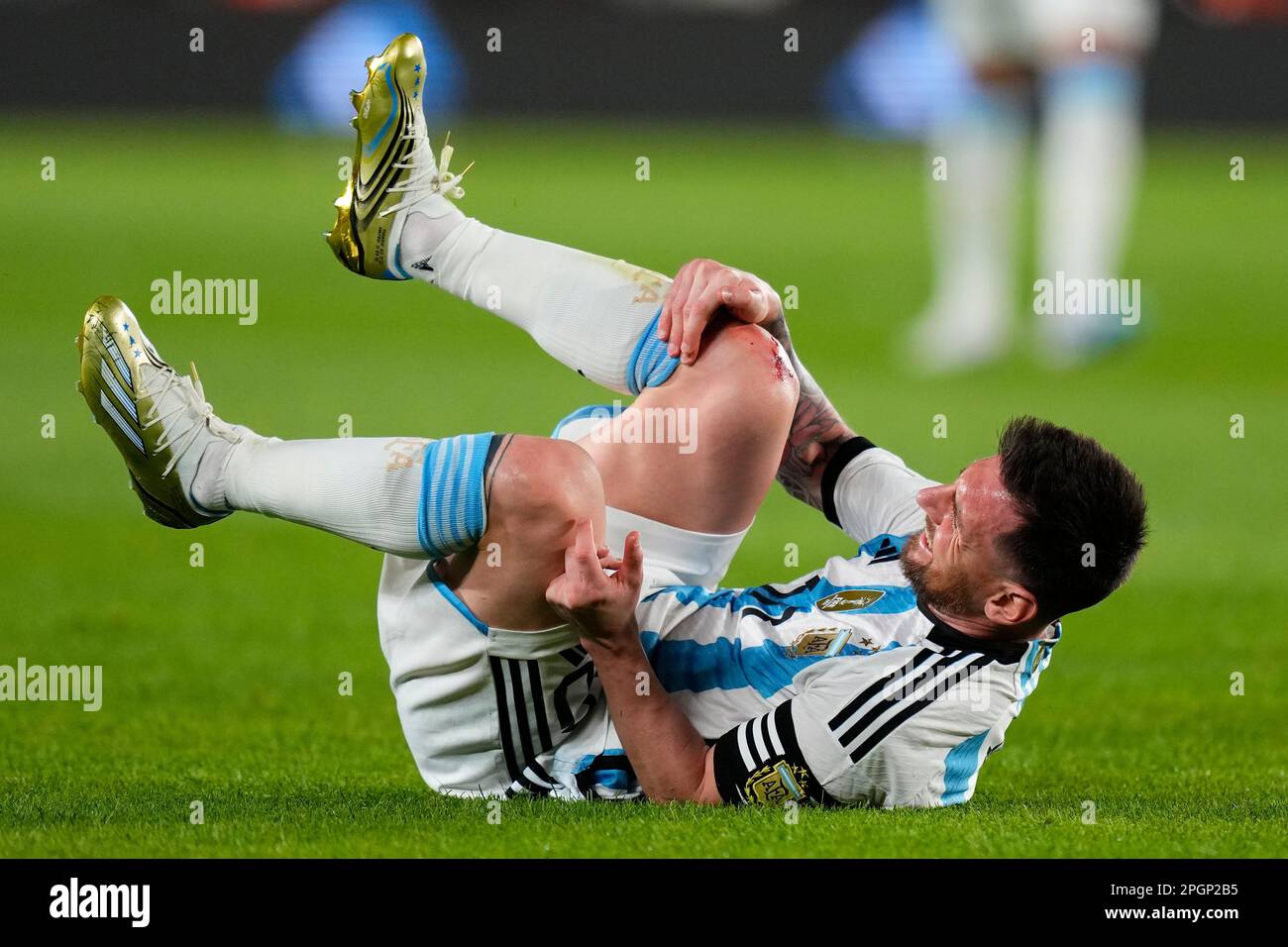 Argentina's Lionel Messi falls fouled by Panama's Kevin Galvan during ...