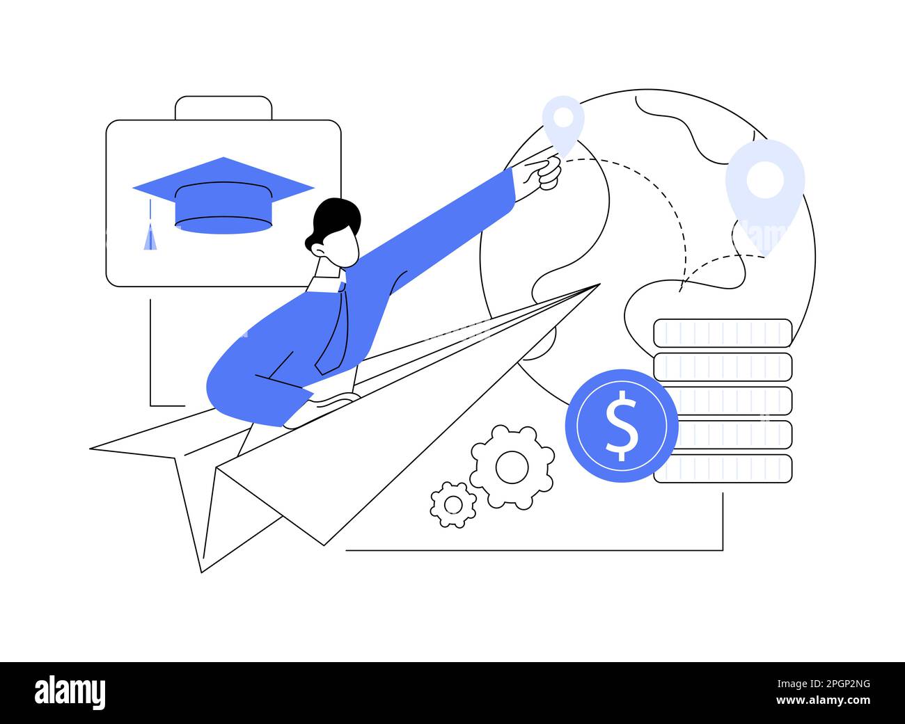 Brain drain abstract concept vector illustration Stock Vector Image ...