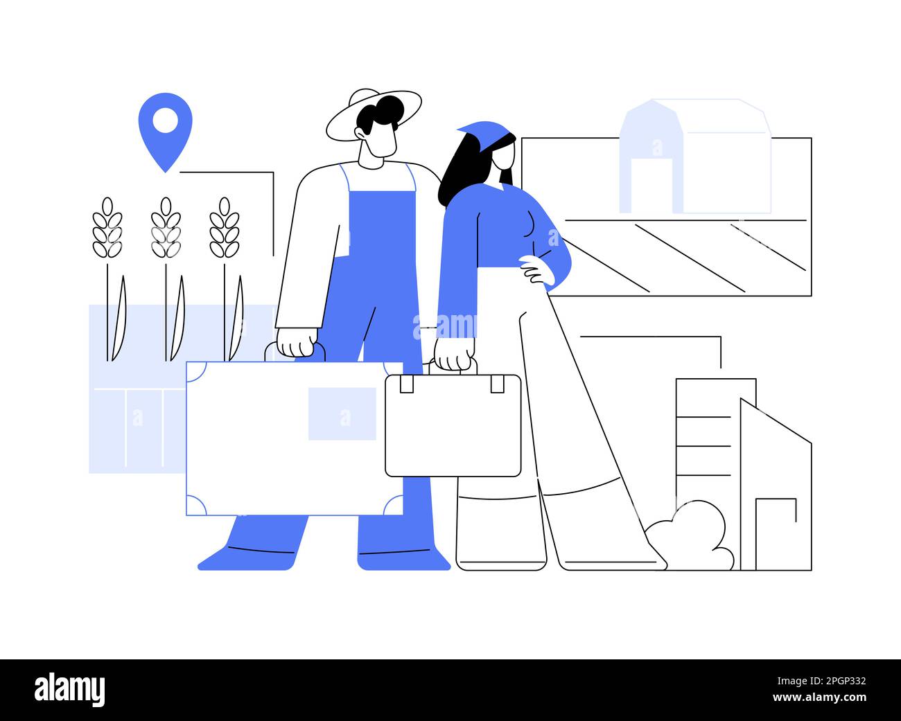 Rural migration abstract concept vector illustration Stock Vector Image ...