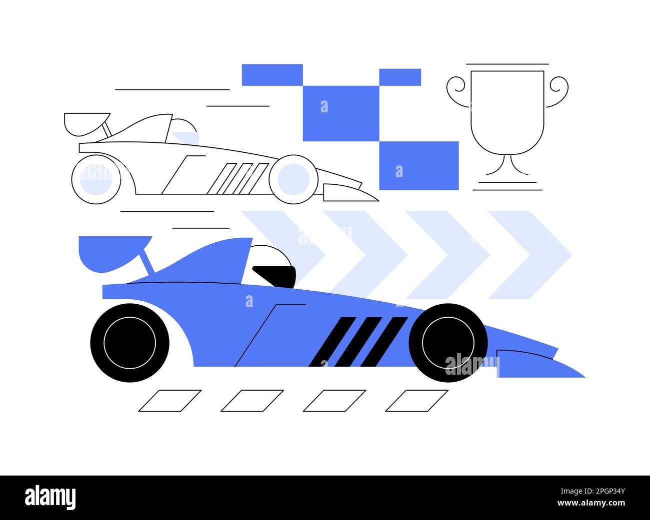 Car race abstract concept vector illustration Stock Vector Image & Art ...