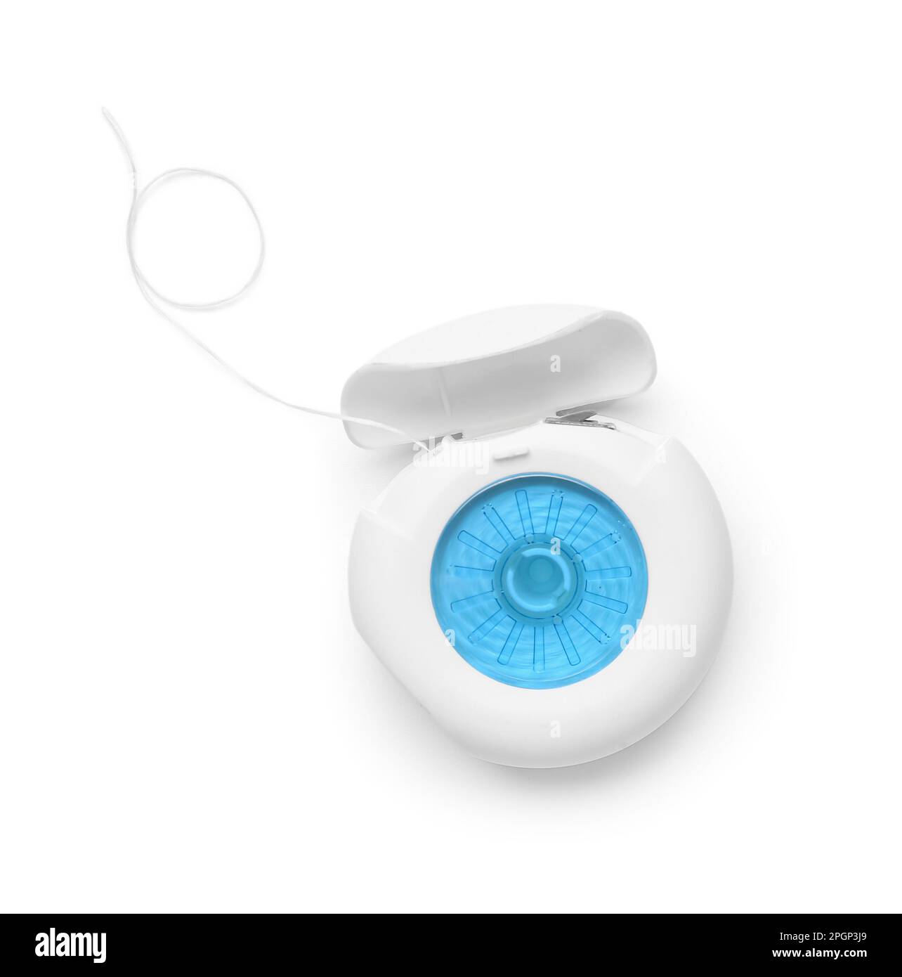 Case with dental floss isolated on white background Stock Photo - Alamy